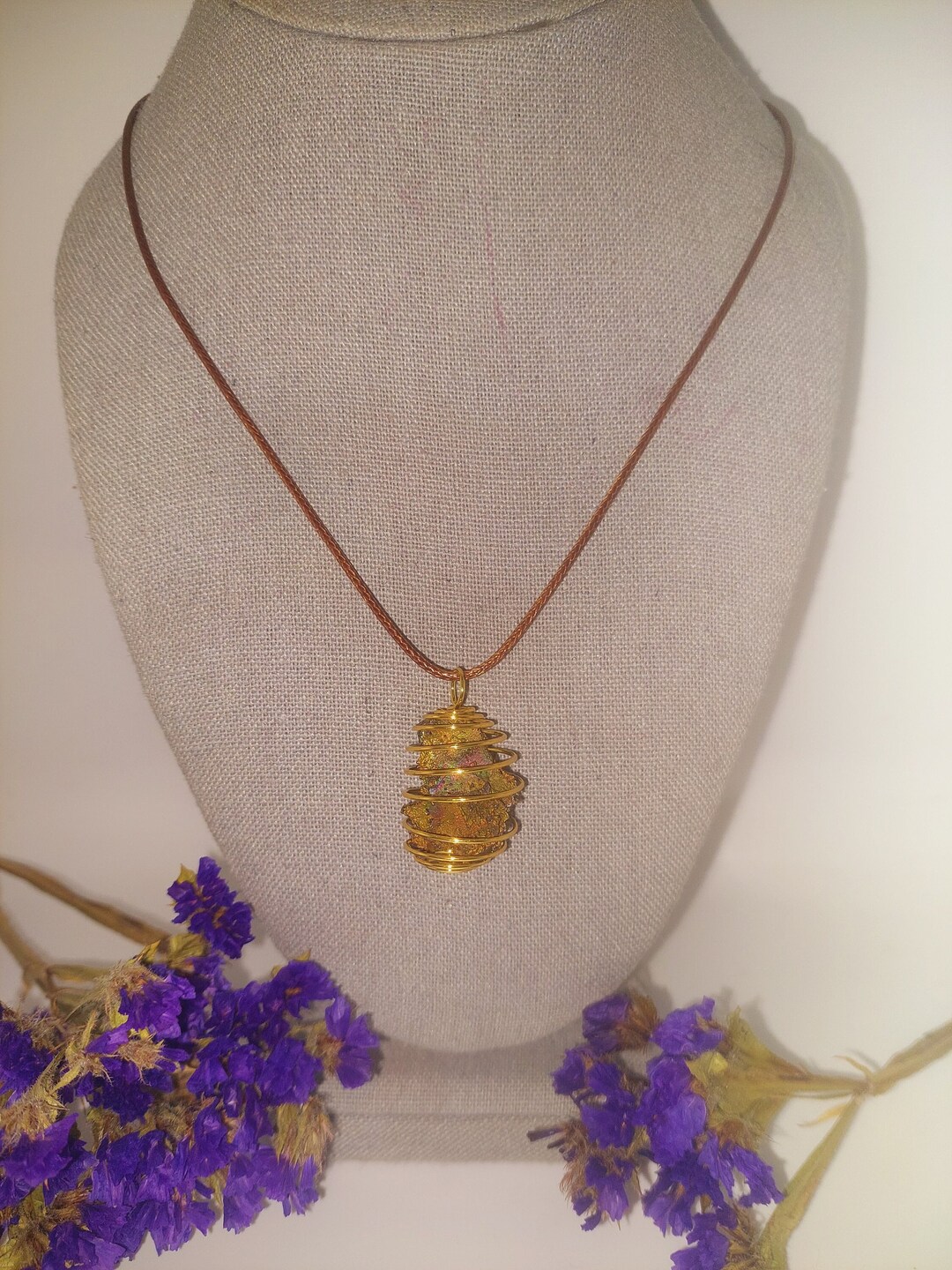 Rainbow Turgite Stone Necklace - Iridescent Goethite! Magic Love ...