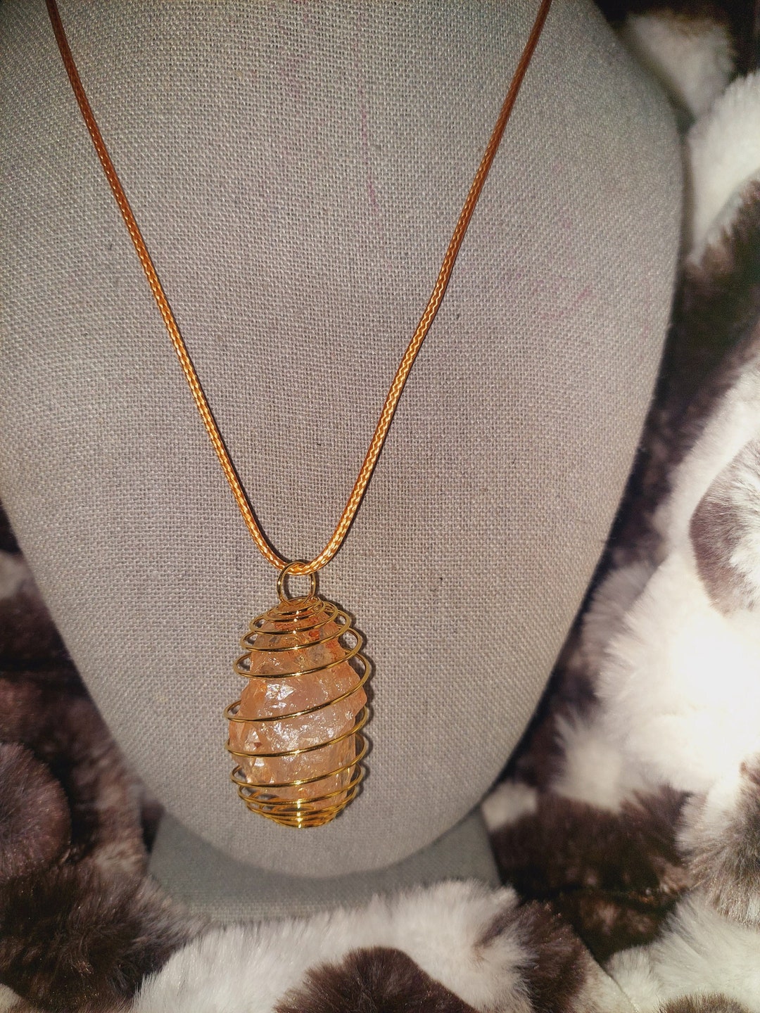 Golden Enhydro Healer Skeletal Pendant Necklace Petroleum Quartz - Etsy