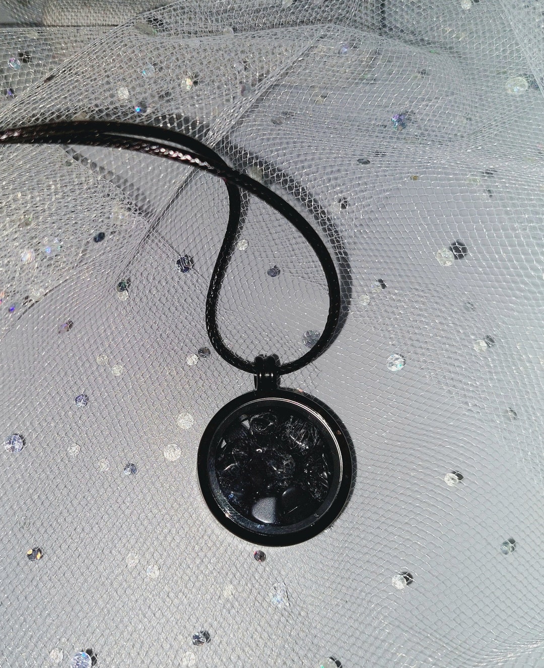 All Powerful Protection Crystal Locket Necklace Black Tourmaline and ...