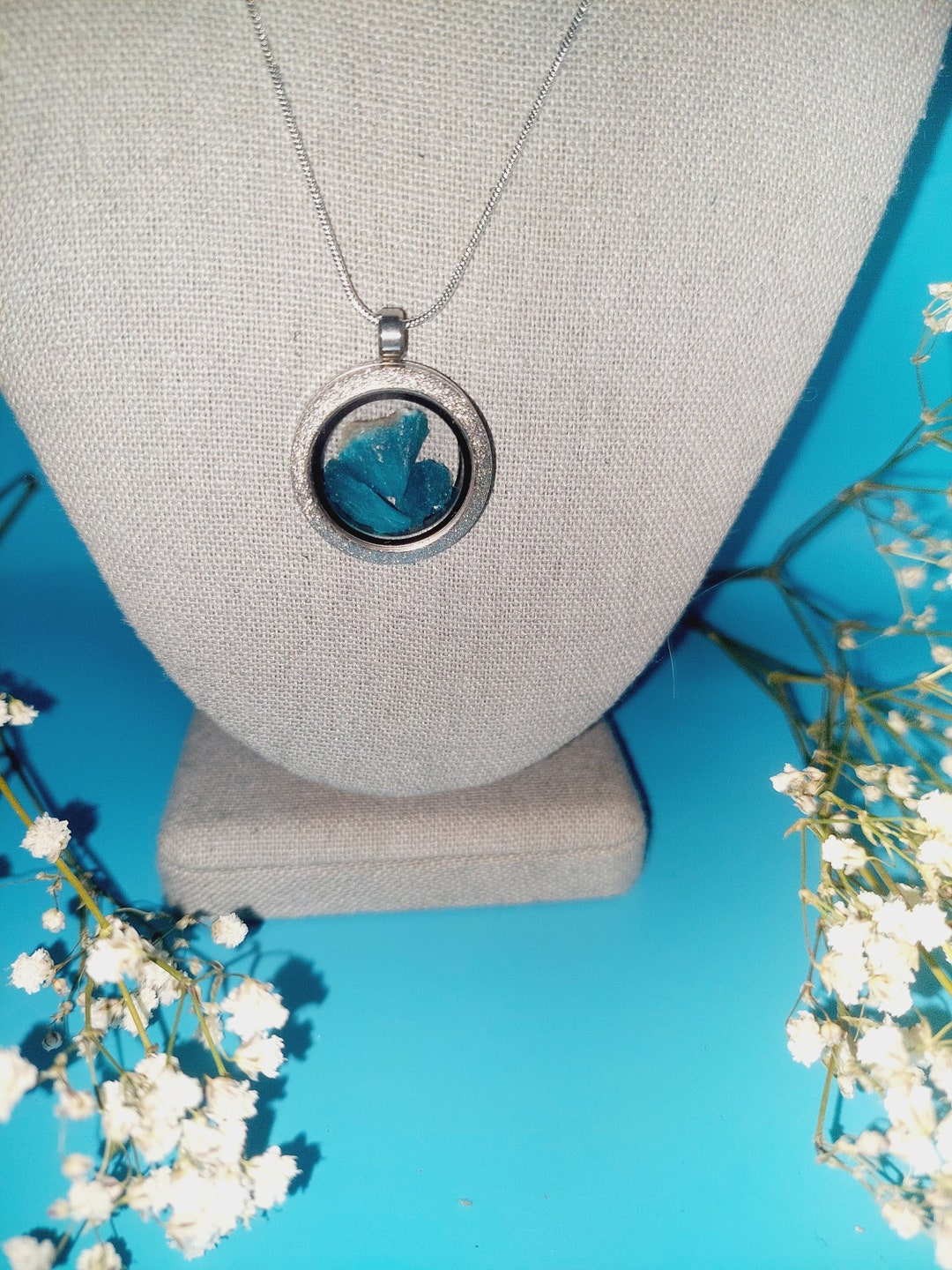 Cavansite! Natural Cavansite Specimen Locket - Rare Mineral! Stone of ...