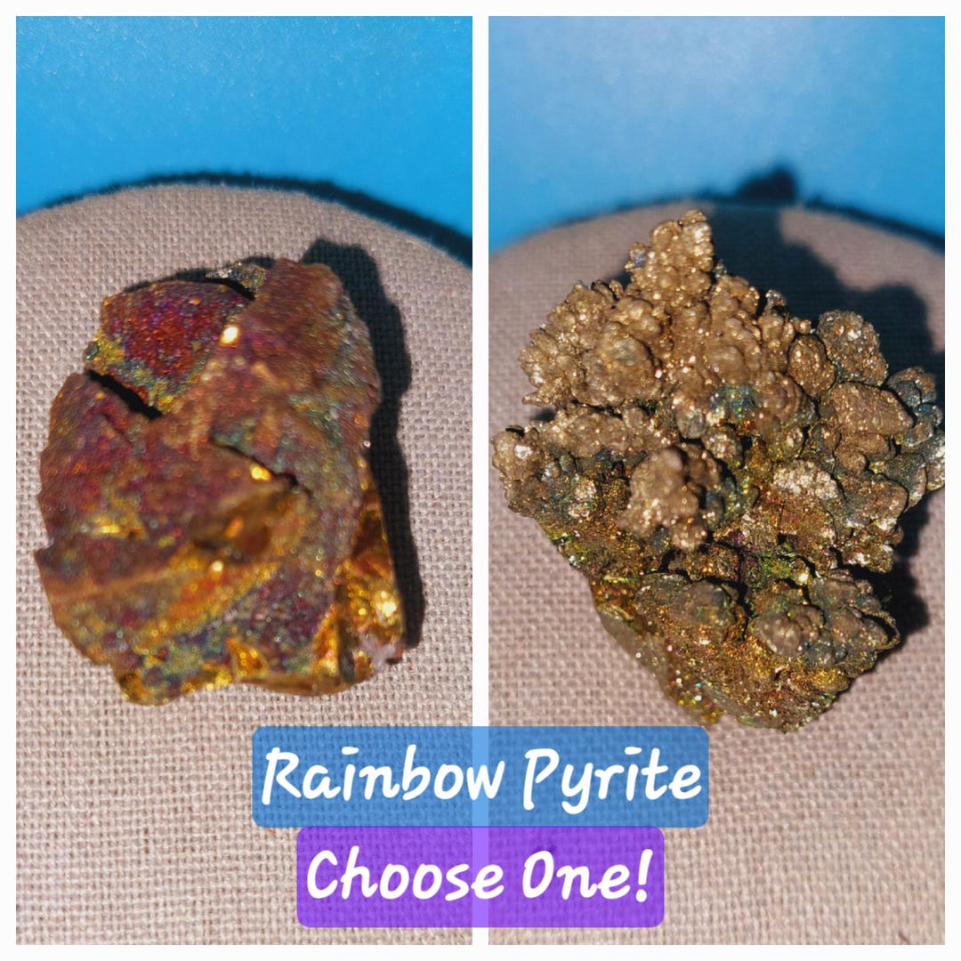 Rainbow Iridescent Pyrite! Russian Rainbow Pyrite, Limonite - Rare ...