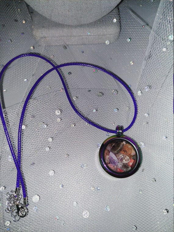 Super Seven Crystal Locket Necklace - Etsy