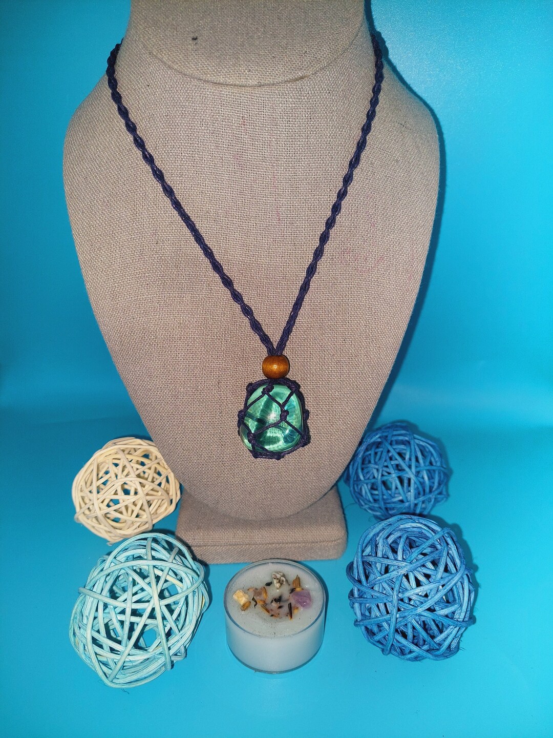 Ocean Beauty! Ocean Obsidian Crystal Necklace - Stone of Enlightenment ...