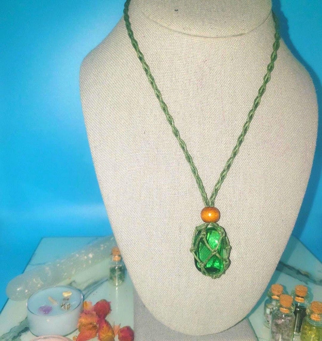 Gaia's Grace! Green Goddess Gaia Crystal Necklace - Stone of Connection ...