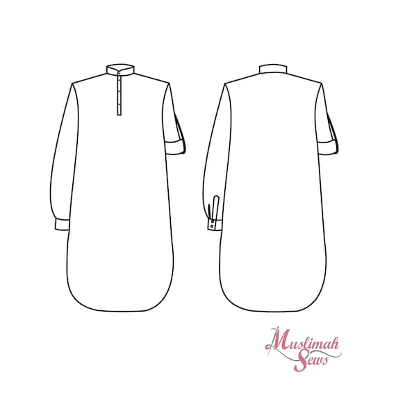 Qamis khalid Long 52 Rus / 46 Eu Height 182 | Etsy