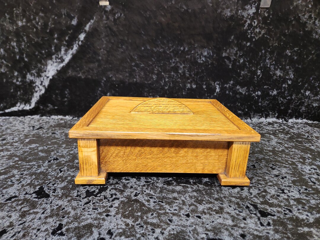 Stickley Style Mission Style White Quartersawn Jewelry or Keepsake Box ...