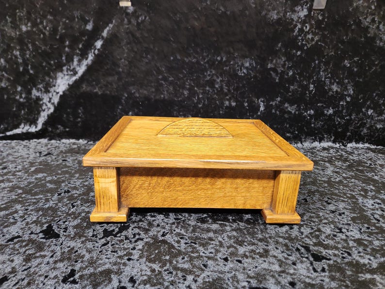 Stickley Style Mission Style White Quartersawn Jewelry or Keepsake Box ...