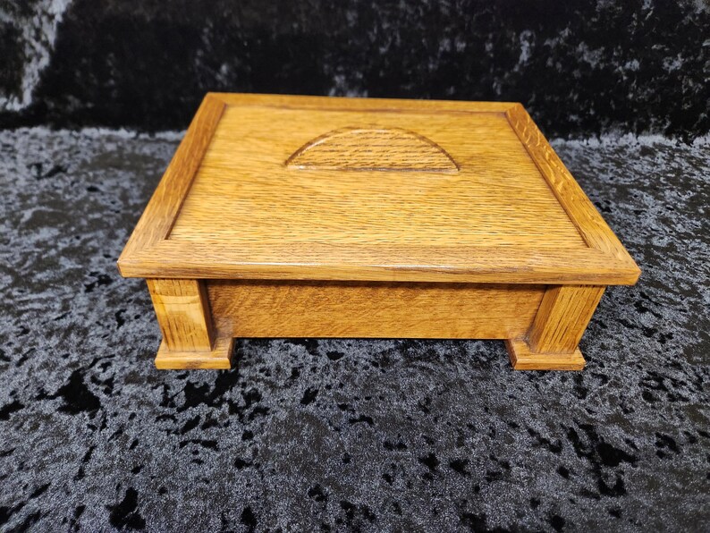 Stickley Style Mission Style White Quartersawn Jewelry or Keepsake Box ...