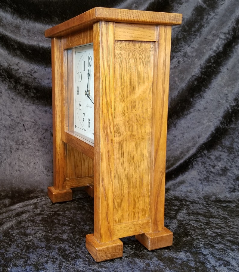 Mission Style Oak Clock Stickely Style Oak Clock Arts and Craft Style ...