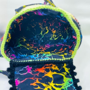 Pastel Rainbow and Black Mini Crochet Backpack - Etsy