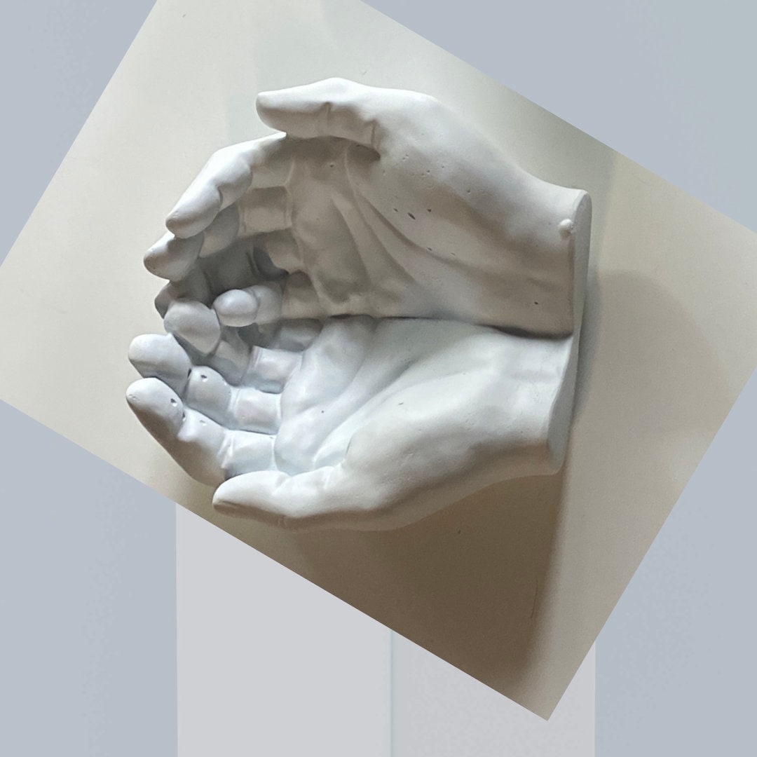 Handmade Cement Hands Bowl: Minimalist Home Decor Sculpture - Etsy