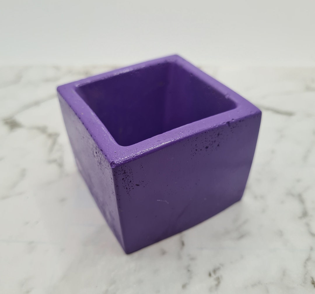 Mini Square Planter Pot (purple) - Etsy