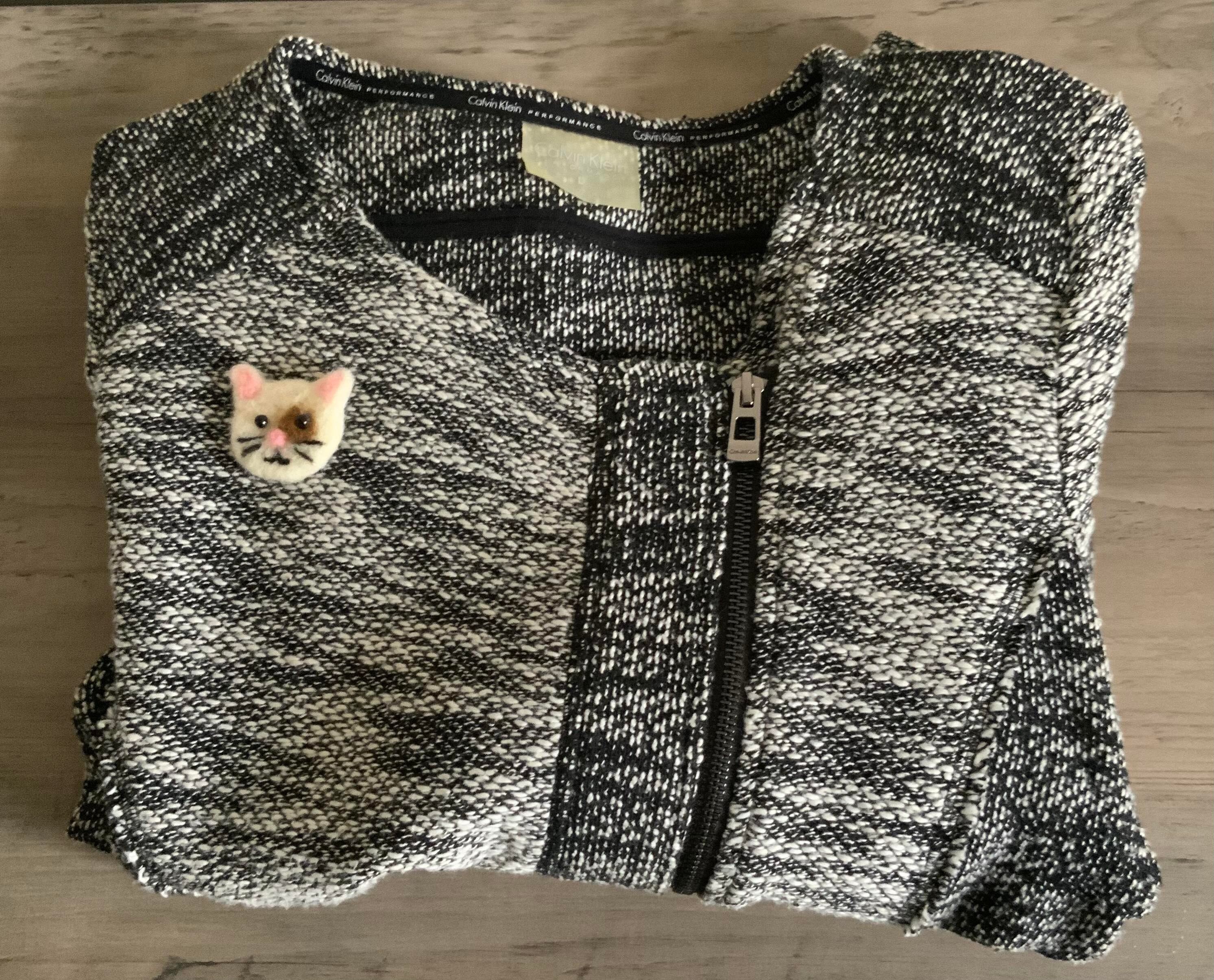 Cat Pin / Brooch Needle Felted Pin Wool Pin Cat Lovers' - Etsy