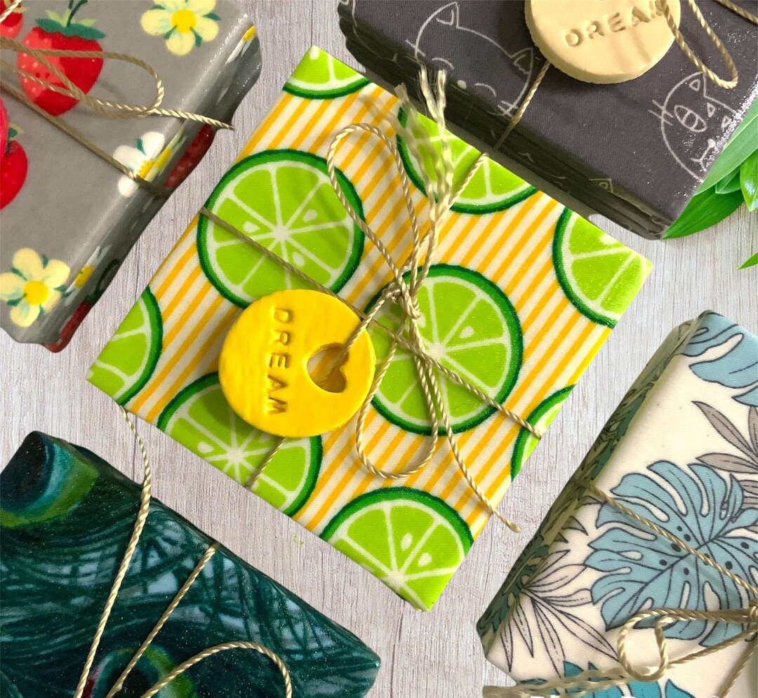 Ceramic Coasters, Summer Coasters, Set of 4, Fabric Print Coasters, New ...