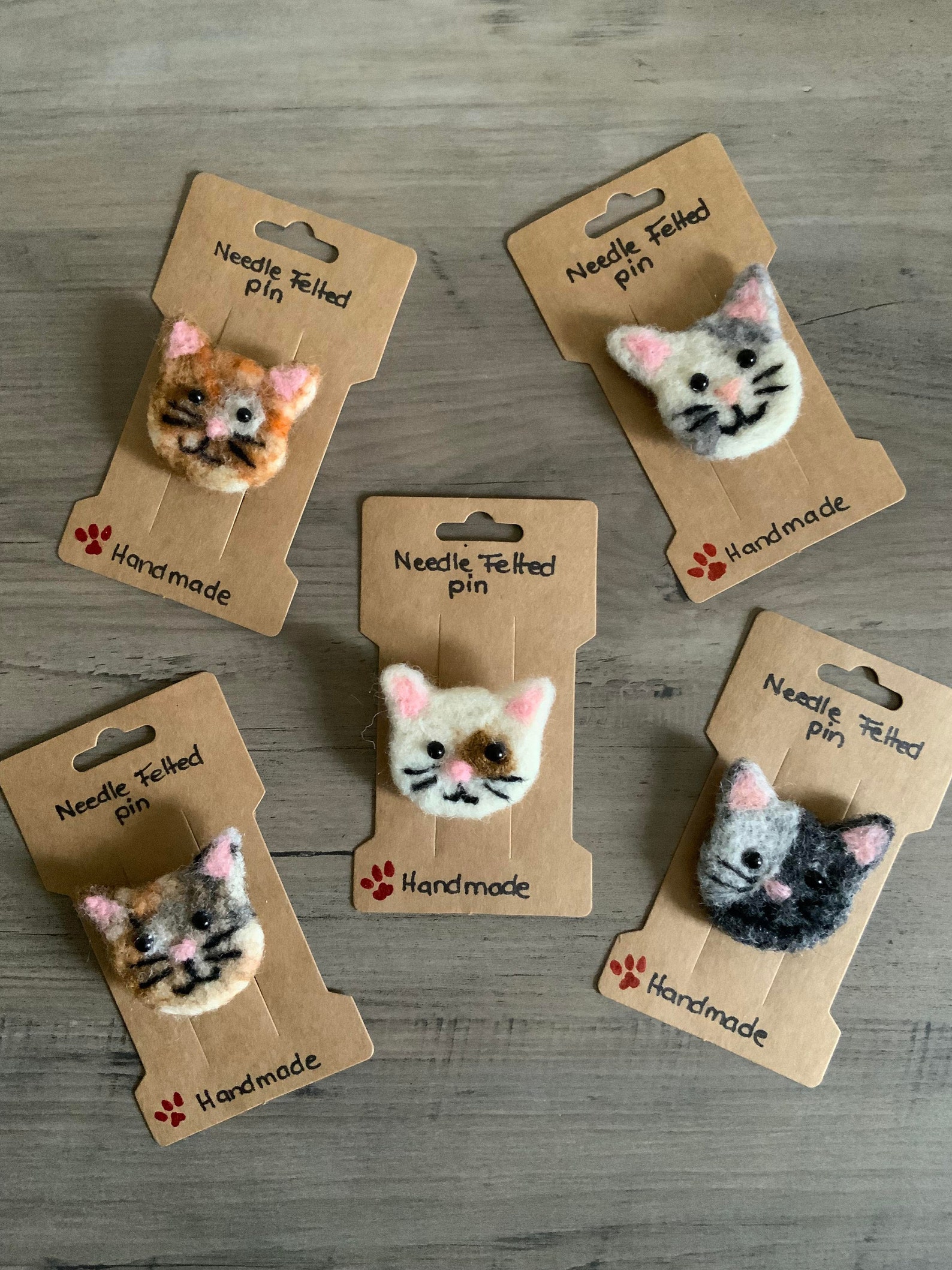 Cat Pin / Brooch, Needle Felted Pin, Wool Pin, Cat Lovers' Gift, Cat ...