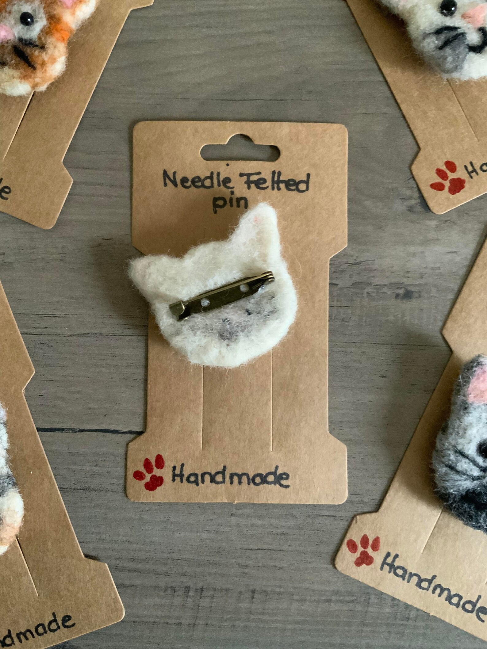 Cat Pin / Brooch Needle Felted Pin Wool Pin Cat Lovers' - Etsy