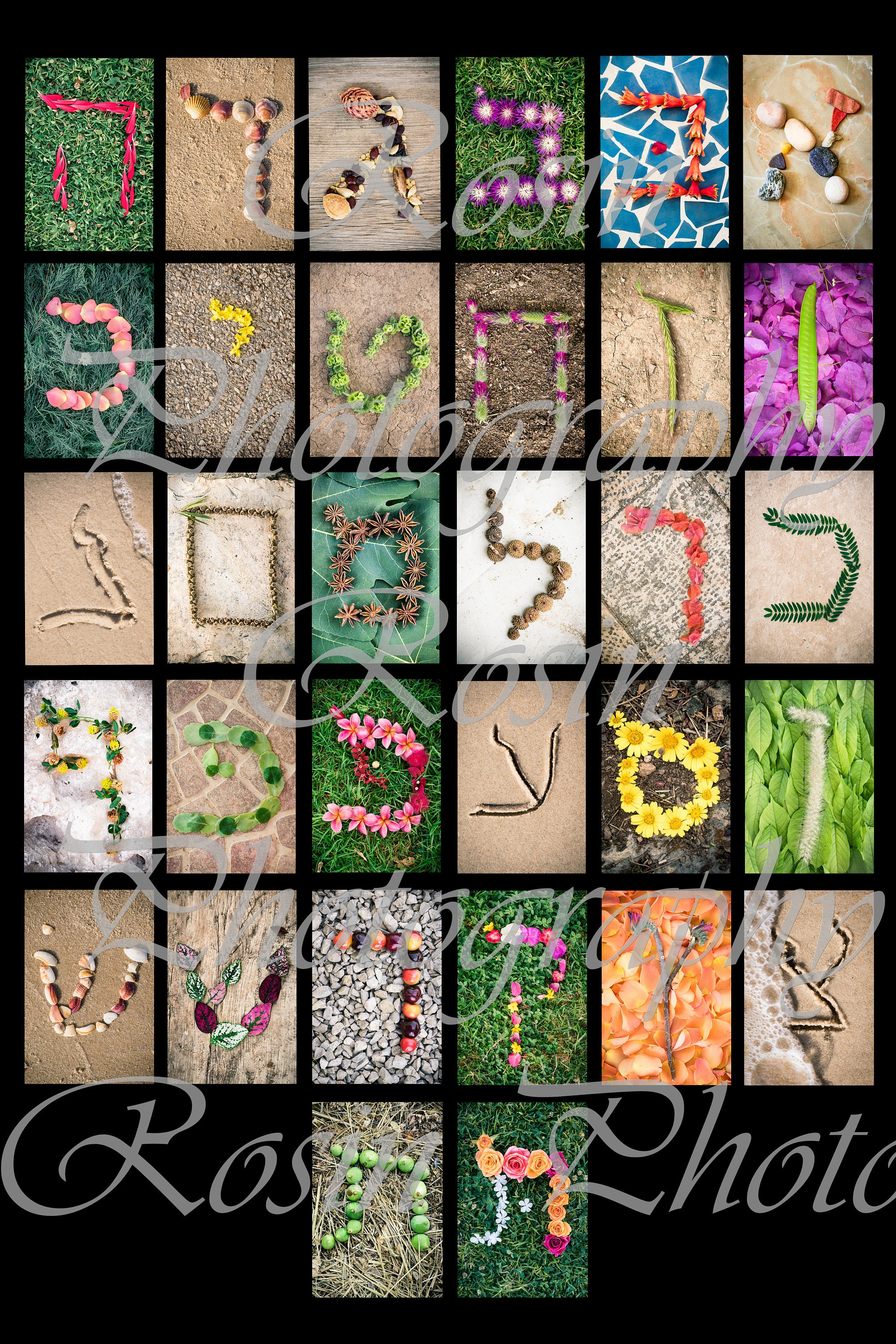 Black Aleph Bet POSTER High Resolution Printable, Hebrew Wall Art ...