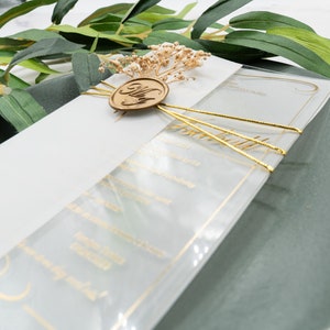 Gold Foil Clear Acrylic Wedding Invitation, Custom Acrylic Invite, Baby ...