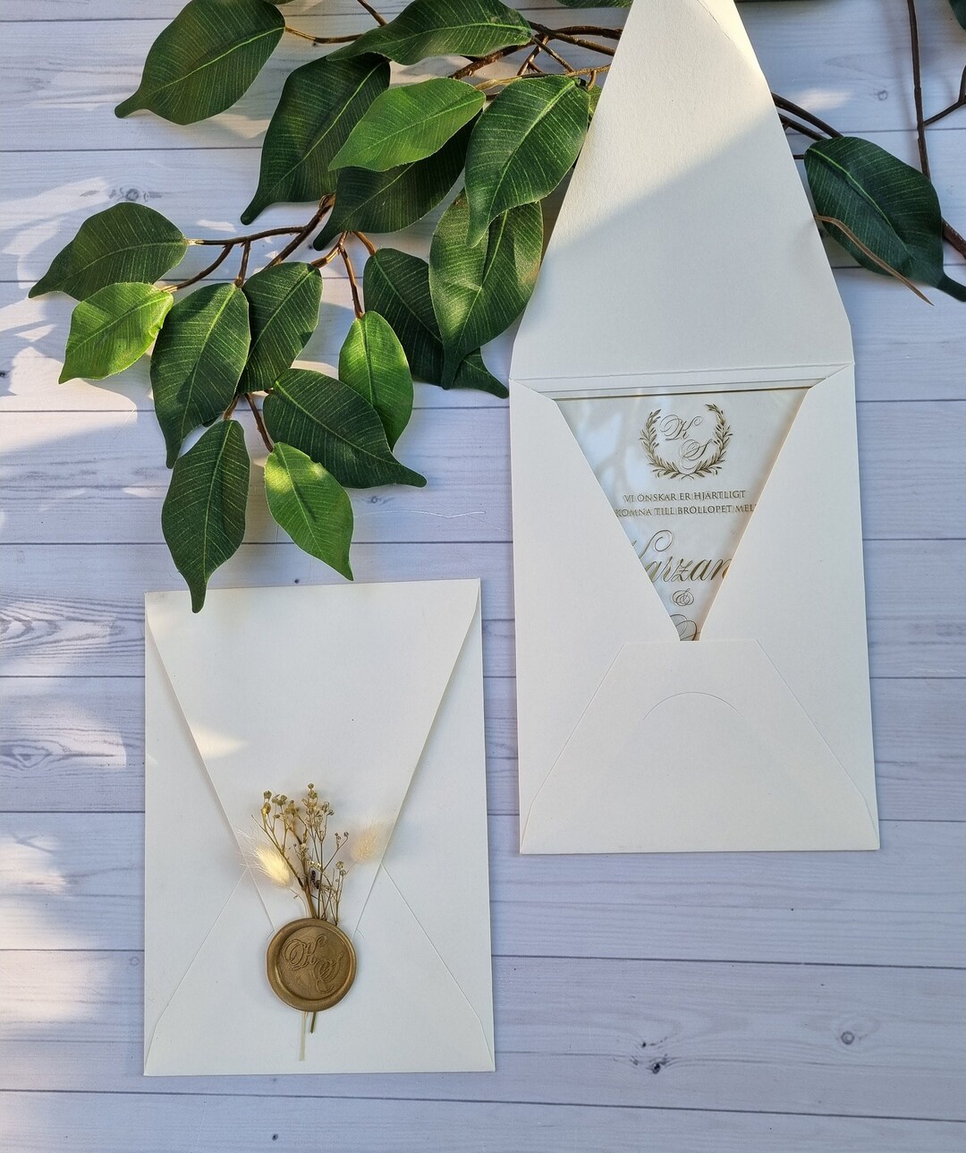 Acrylic Invitation Transparent Invitation With Ivory - Etsy