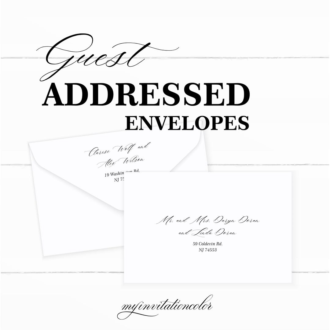 Envelope Guest Address Printing Add-on - Etsy