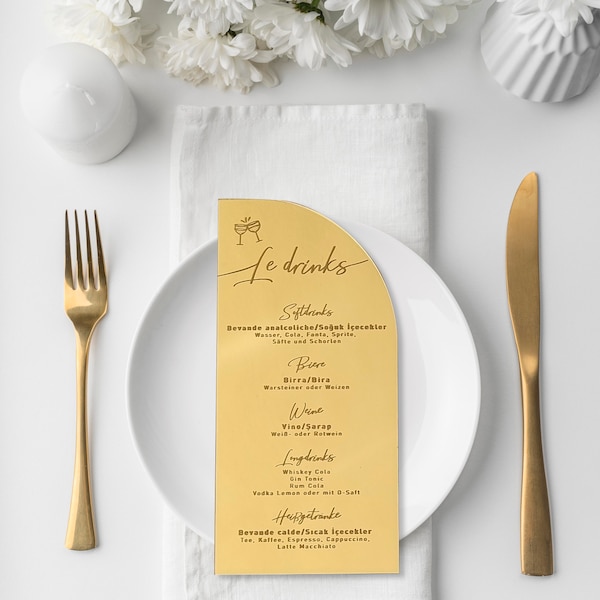 Engraved Menu - Etsy