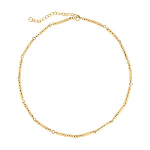 Textured Bar Link Chain Necklace Layering Link Necklace Line Textured ...