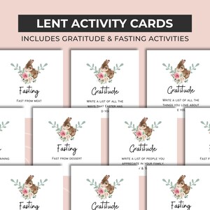 40 Lent Activity Cards for Kids, Lenten Calendar, Ash Wednesday ...