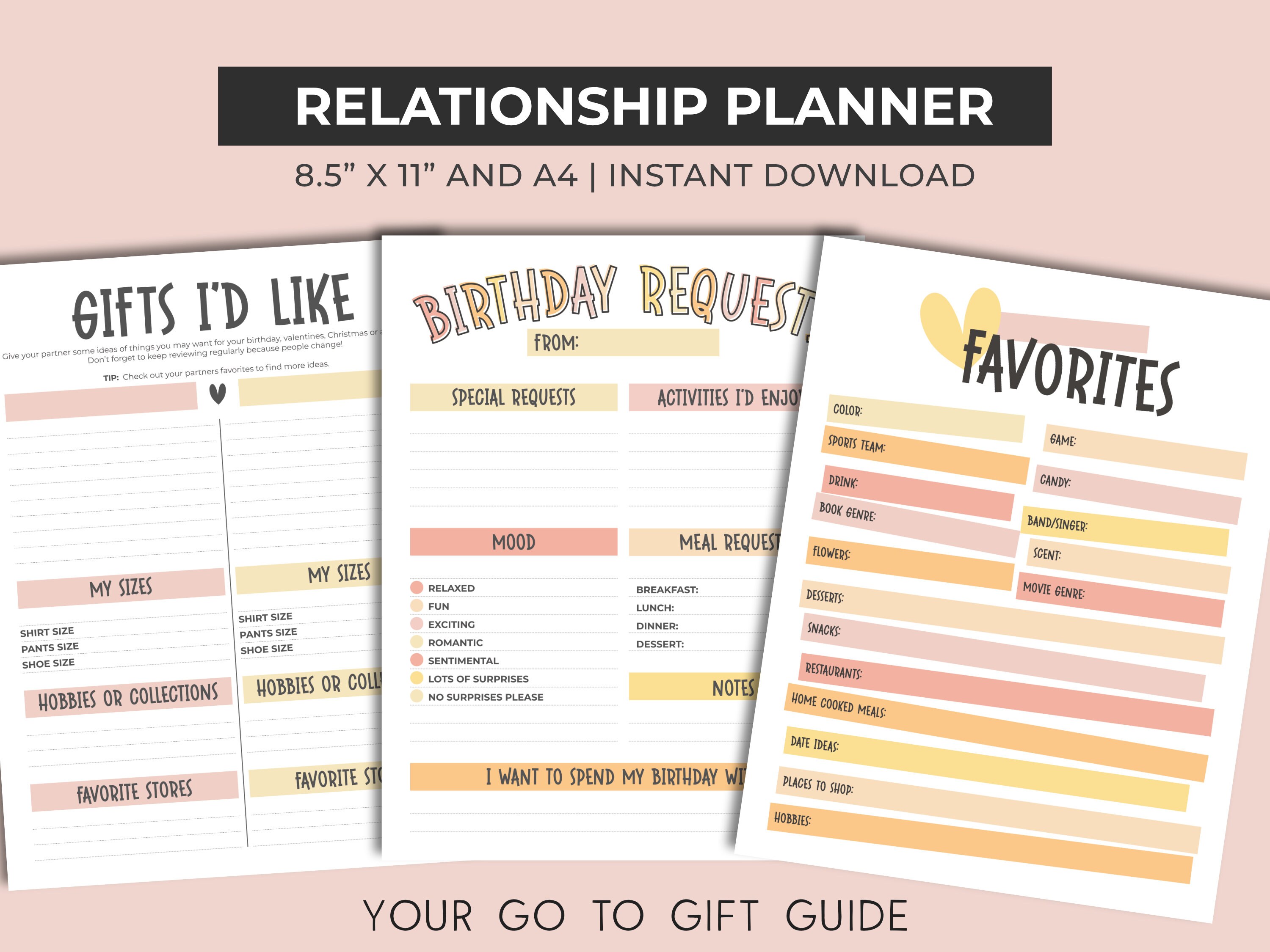 Couples Planner, Relationship Planner Printable, Relationship Journal ...