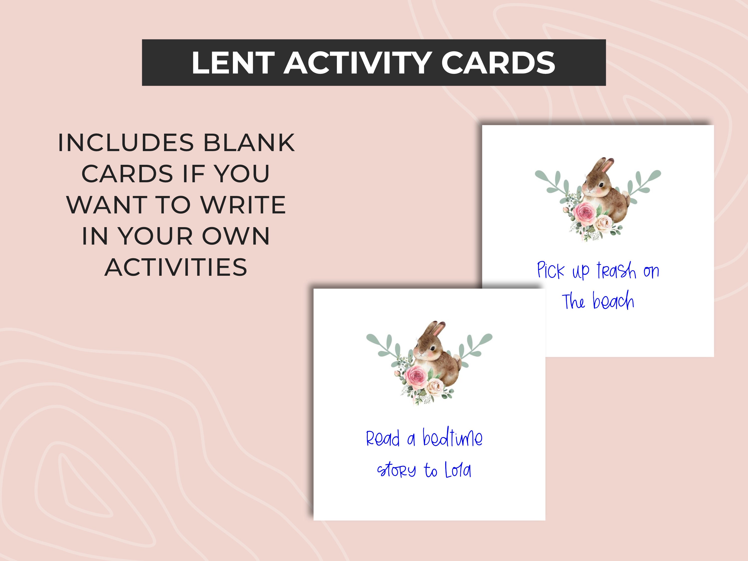 40 Lent Activity Cards for Kids, Lenten Calendar, Ash Wednesday ...