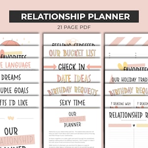Couples Planner, Relationship Planner Printable, Relationship Journal ...