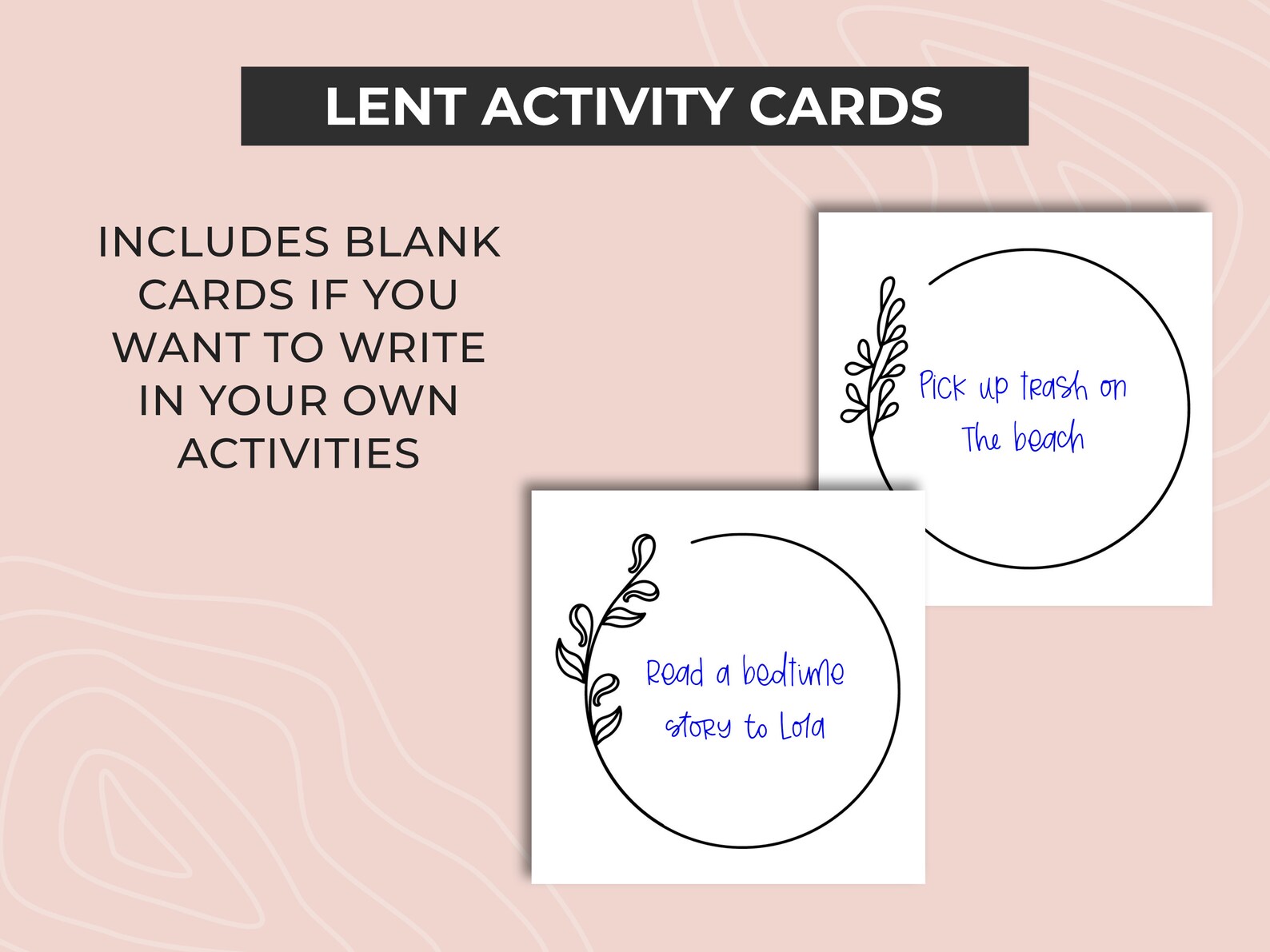 40 Lent Activity Cards for Kids, Lenten Calendar, Ash Wednesday ...