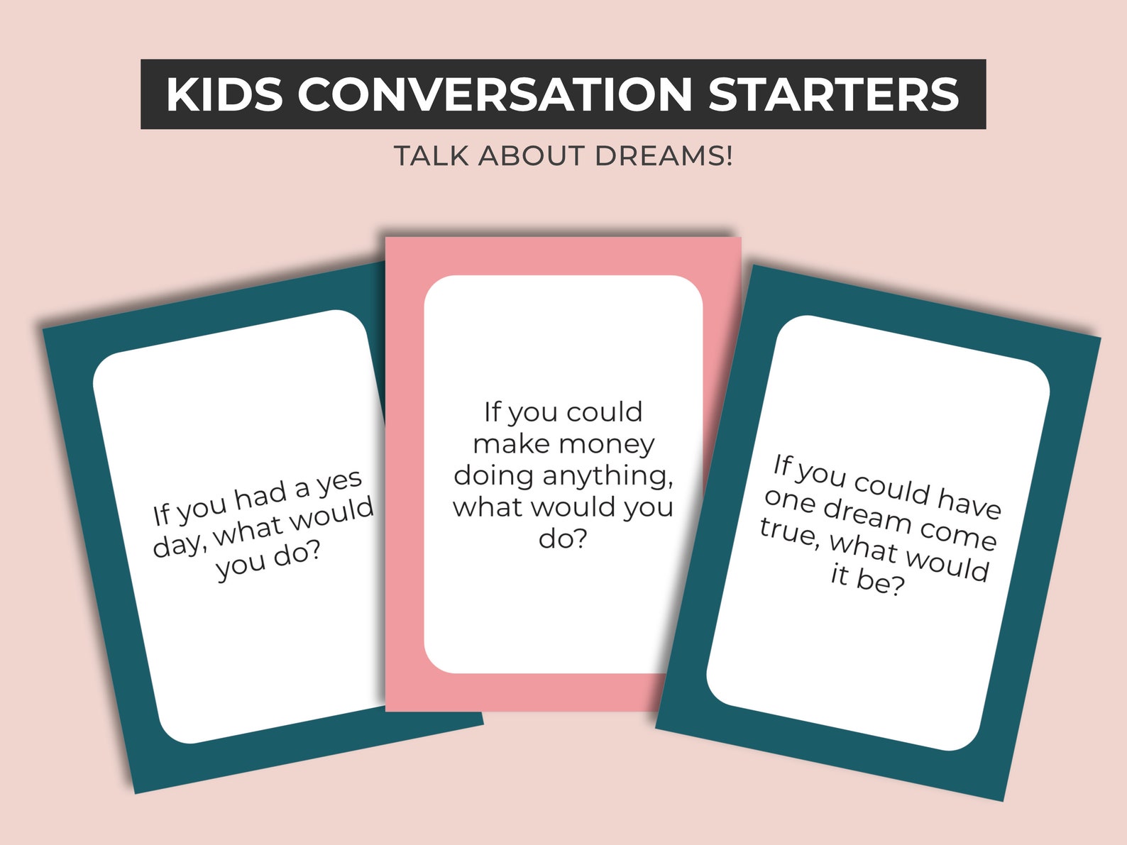 Family Conversation Starters Printable, Kids Conversation Starters, Ice ...