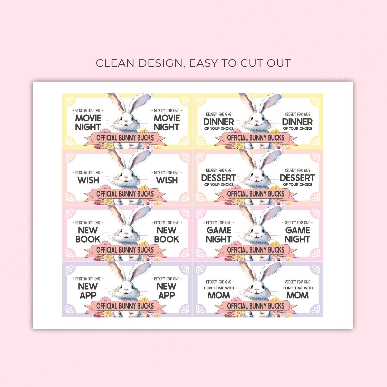 Easter Bunny Bucks Printables, Easter Play Money, Easter Egg Filler ...