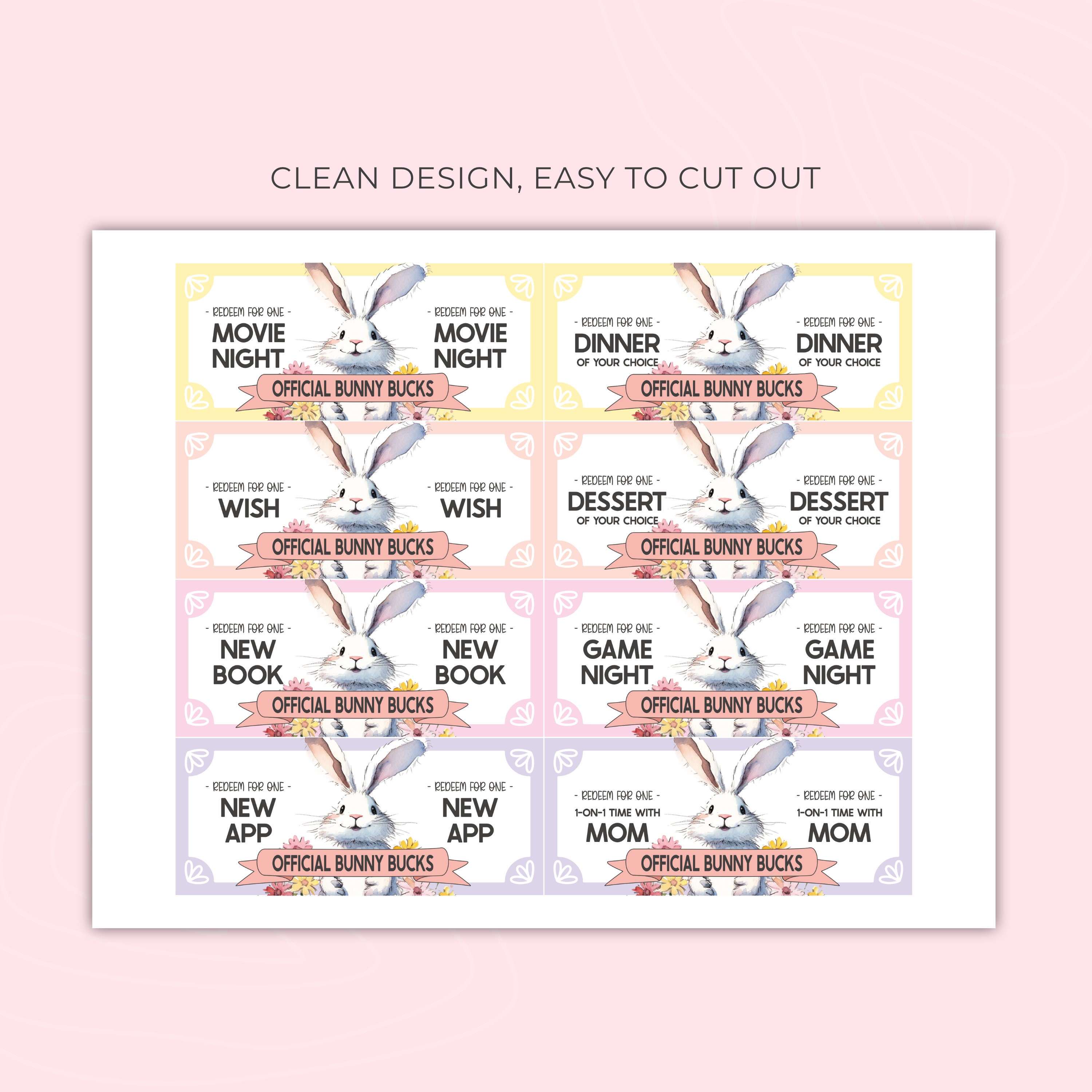 Easter Bunny Bucks Printables, Easter Play Money, Easter Egg Filler ...