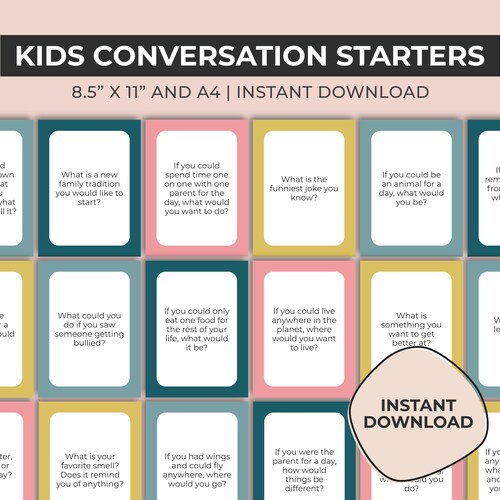 Family Conversation Starters Printable Kids Conversation - Etsy