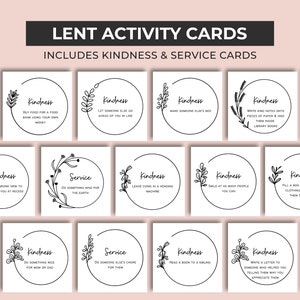 40 Lent Activity Cards for Kids, Lenten Calendar, Ash Wednesday ...