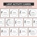 40 Lent Activity Cards for Kids Lenten Calendar Ash - Etsy