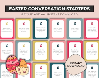 Easter Conversation Starters Printable, Kids Conversation Starter Cards ...