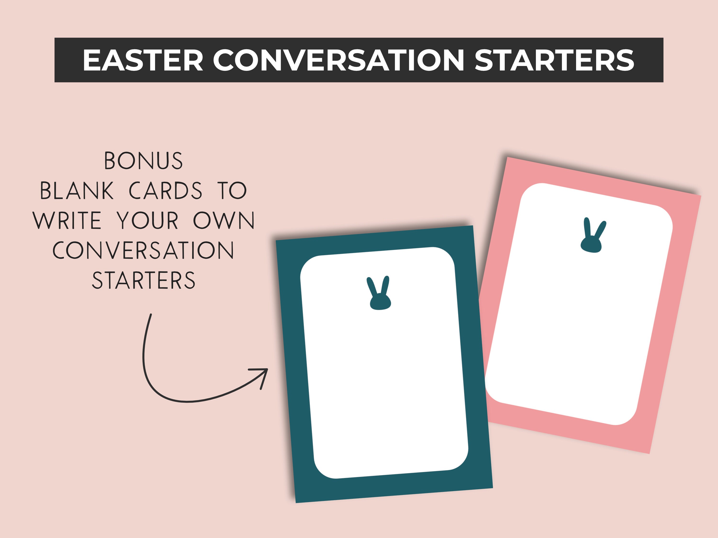 Easter Conversation Starters Printable, Kids Conversation Starter Cards ...