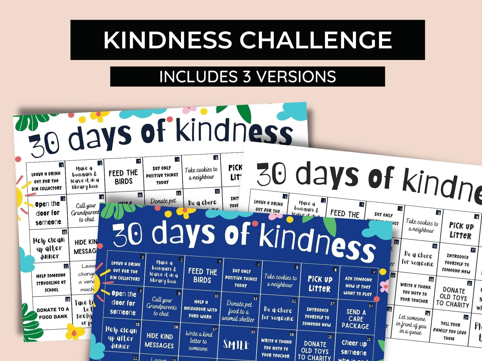 30 Days of Kindness Challenge, Random Acts of Kindness, Treat People ...