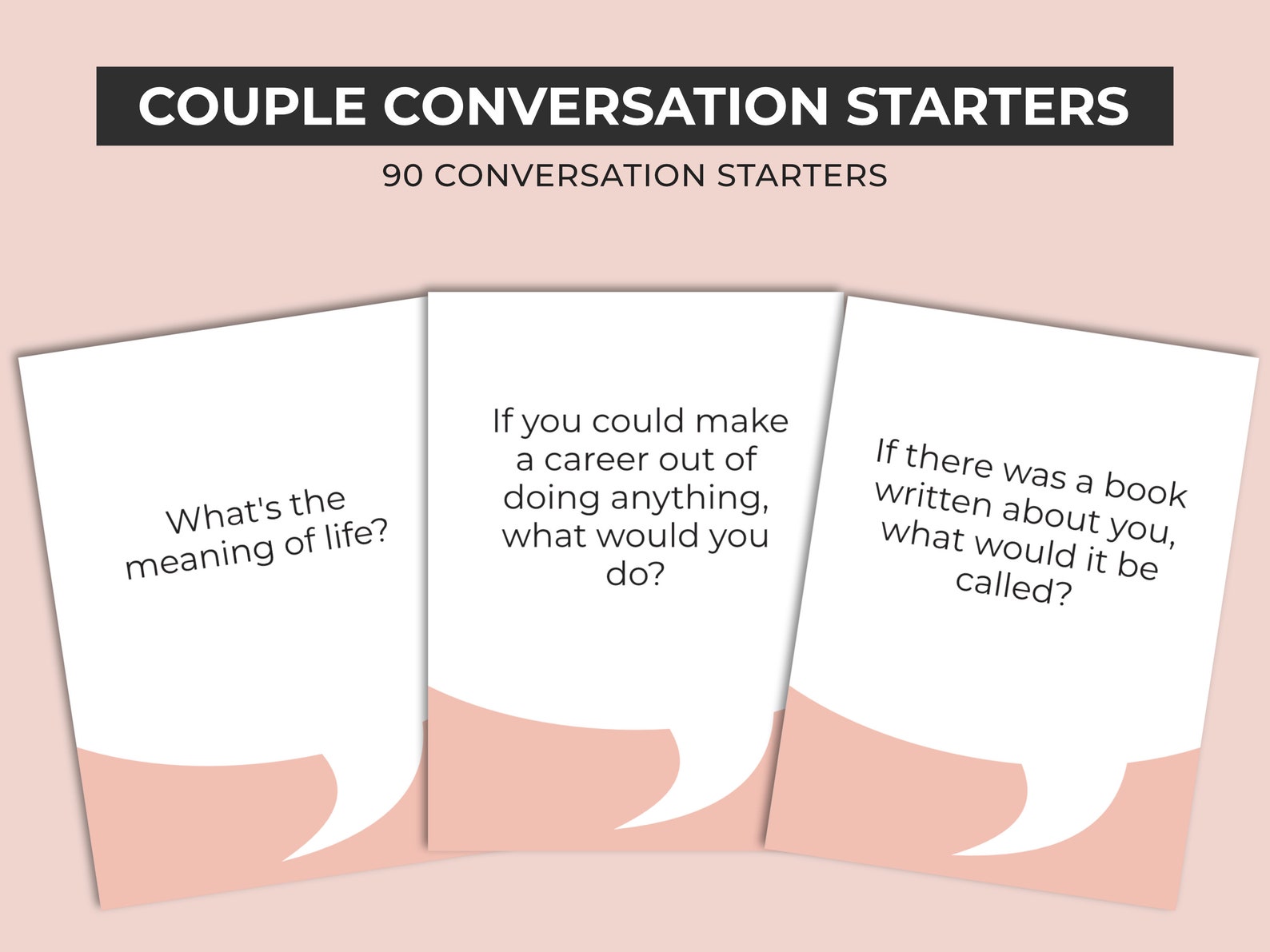 Couple Conversation Starters Printable, Relationship Questions, Date ...