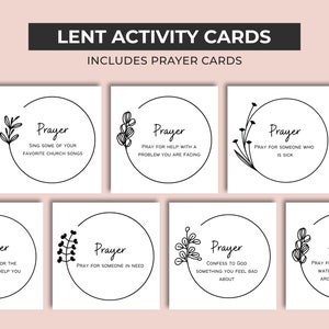 40 Lent Activity Cards for Kids, Lenten Calendar, Ash Wednesday ...
