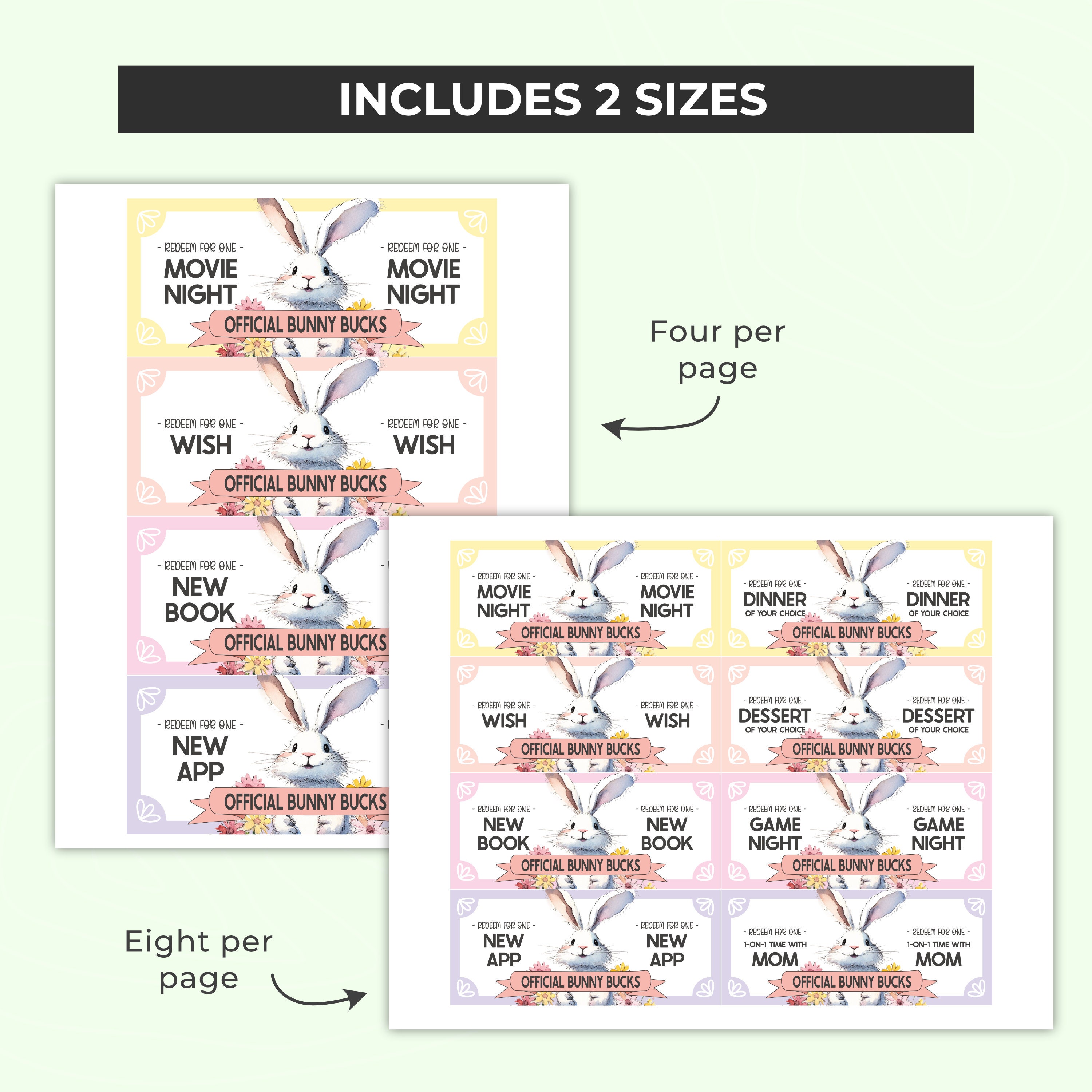 Easter Bunny Bucks Printables, Easter Play Money, Easter Egg Filler ...
