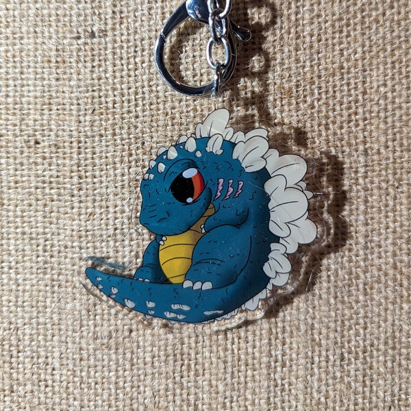 Godzilla Keychain - Etsy