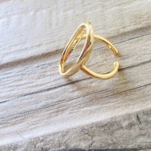 Gold Oval Open Ring - Etsy