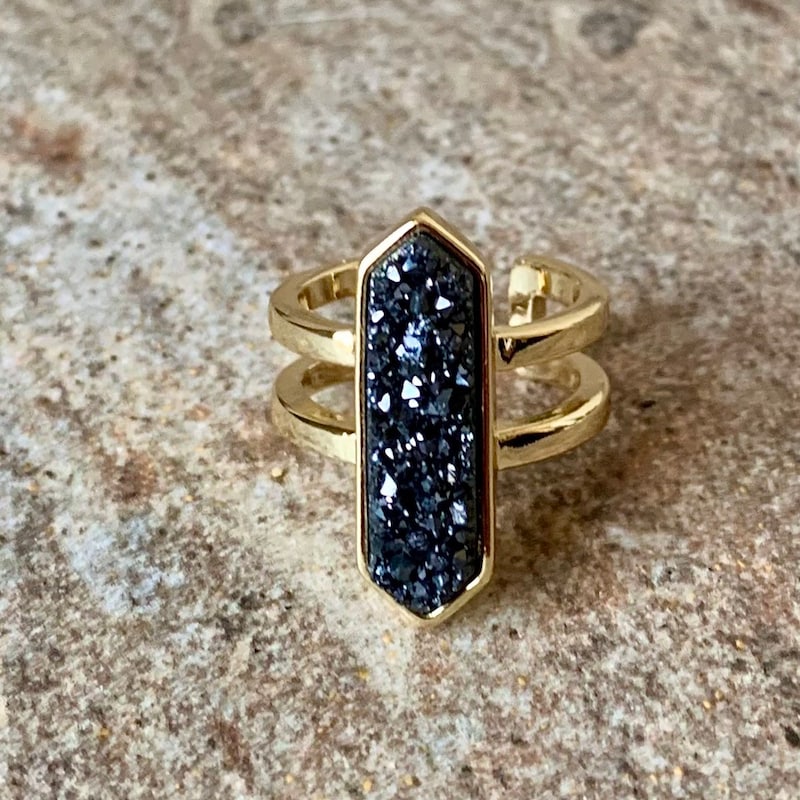 Gold Druzy Ring - Etsy