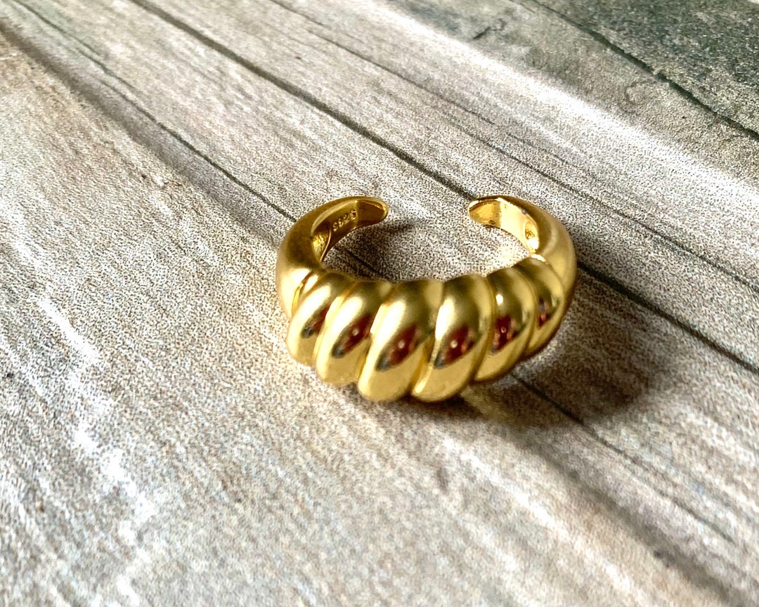 Gold Croissant Ring - Etsy