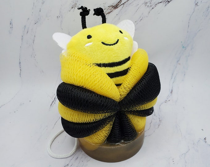 Bumble Bee Loofah and 4oz Bar Soap in One! Honey Glycerin Attached to ...