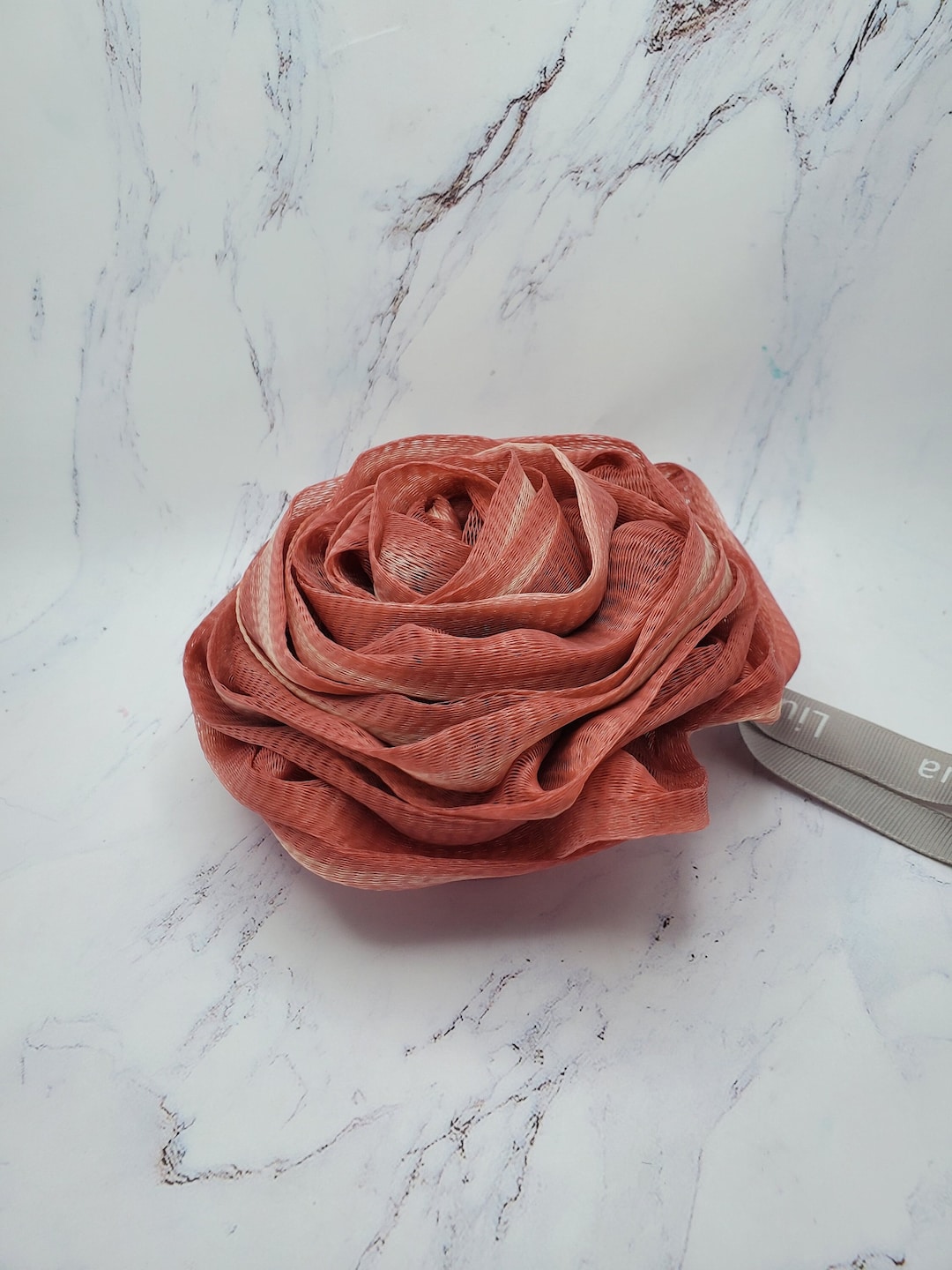 Rose Loofah Bar Soap - 5-6oz - Flower Poof on Top of Natural Goat Milk ...