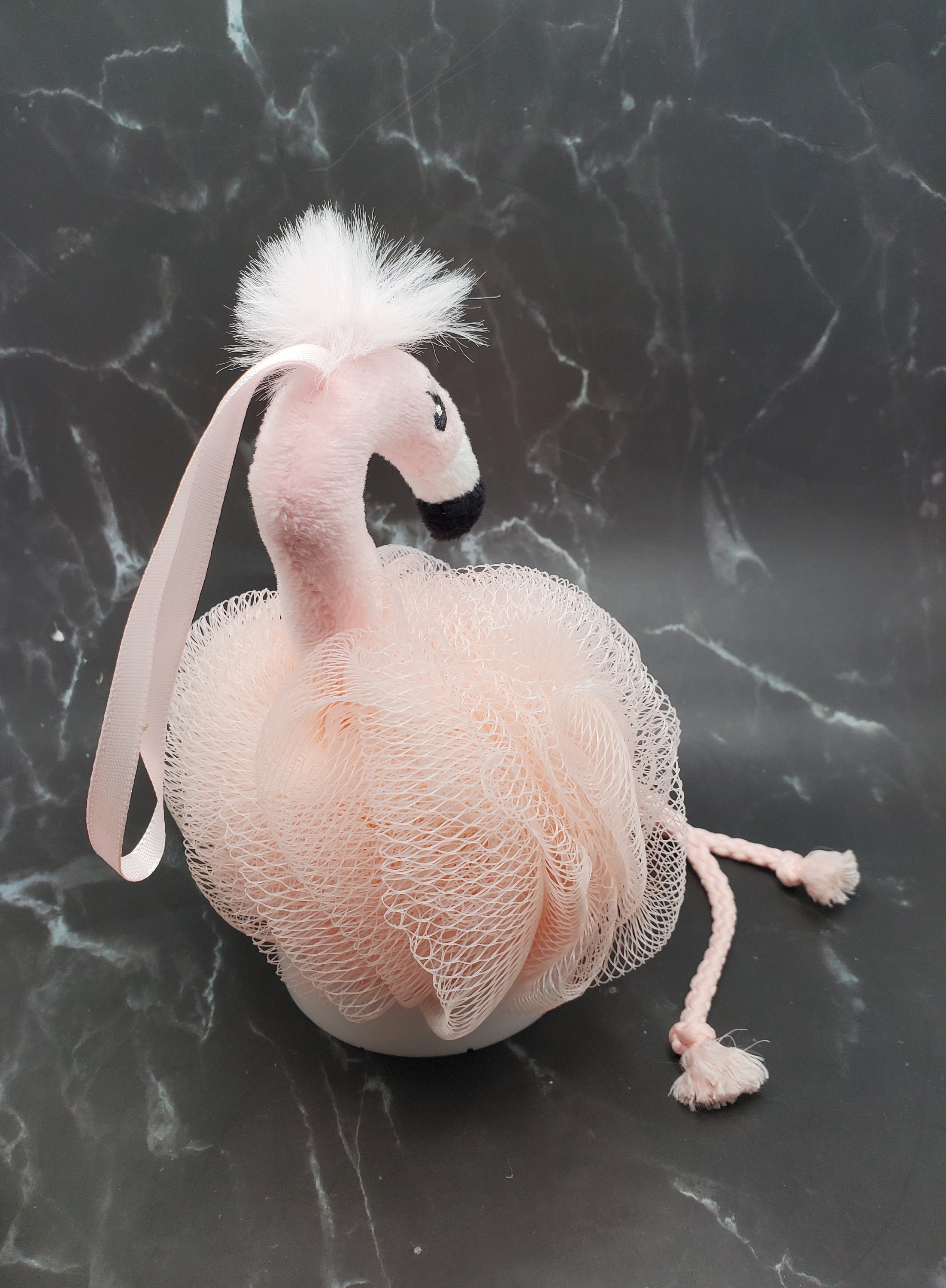 Flamingo Bath Loofah and Soap in One Large Sponge Attached to 4oz Bar ...